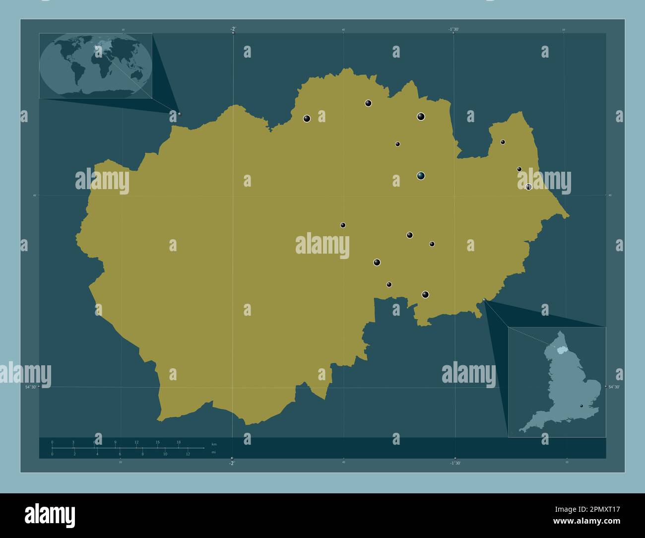 County Durham, administrative county of England - Great Britain. Solid ...