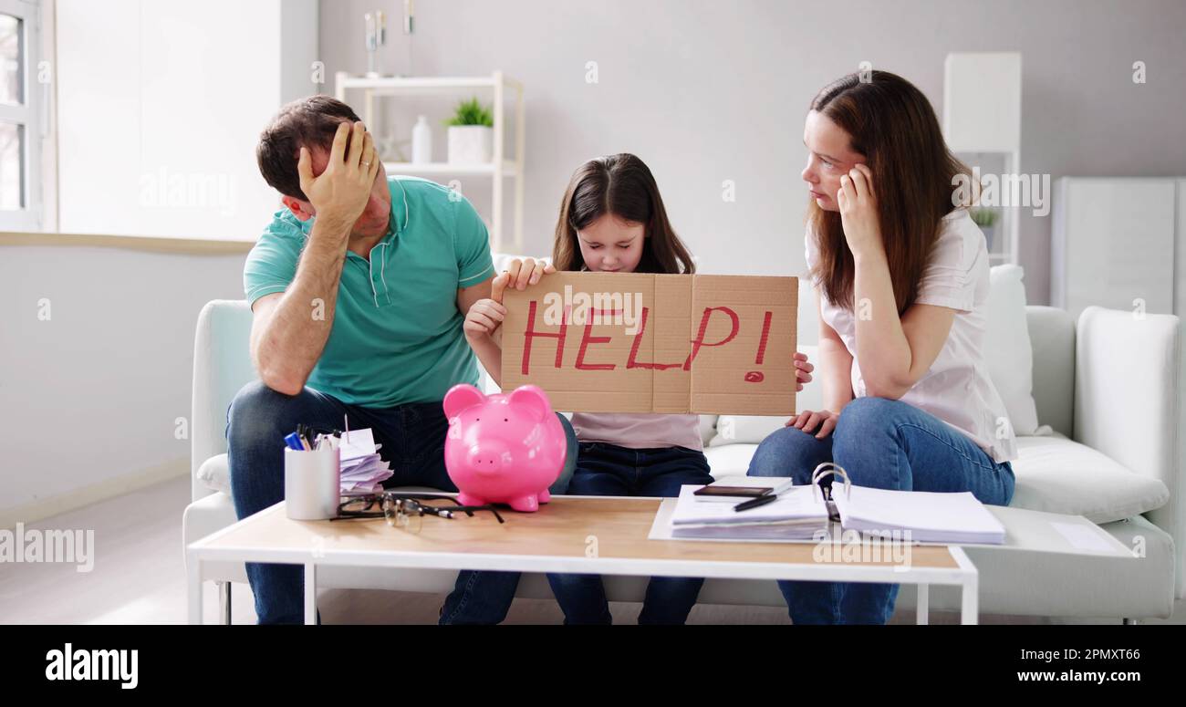 Young Family Budget Stress And Tax Debt Stock Photo - Alamy