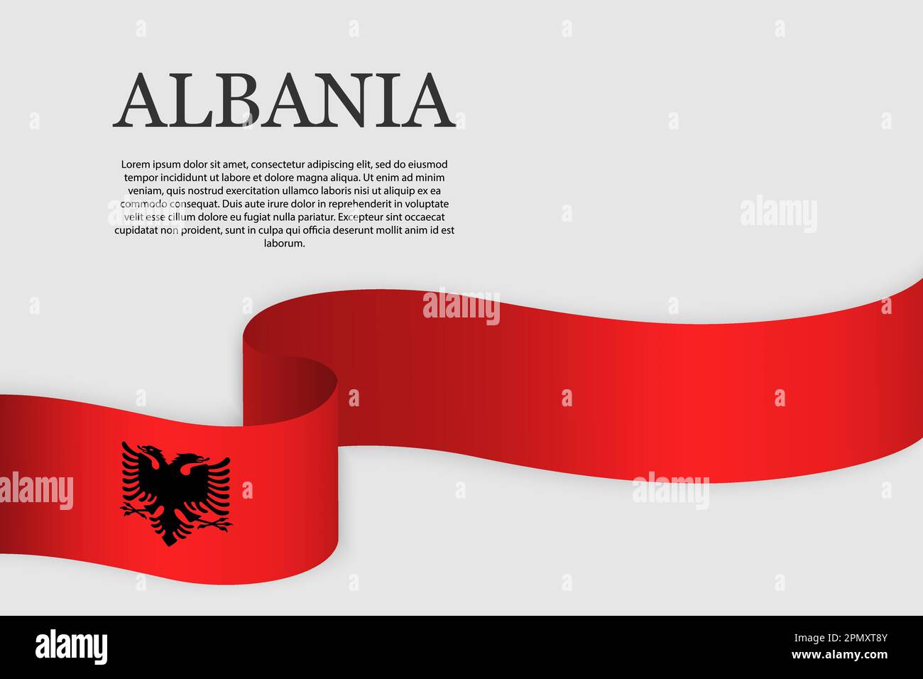 Ribbon flag of Albania . Abstract background Stock Vector Image & Art ...