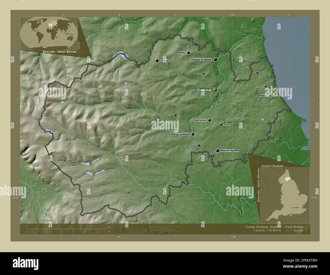 County Durham, administrative county of England - Great Britain ...