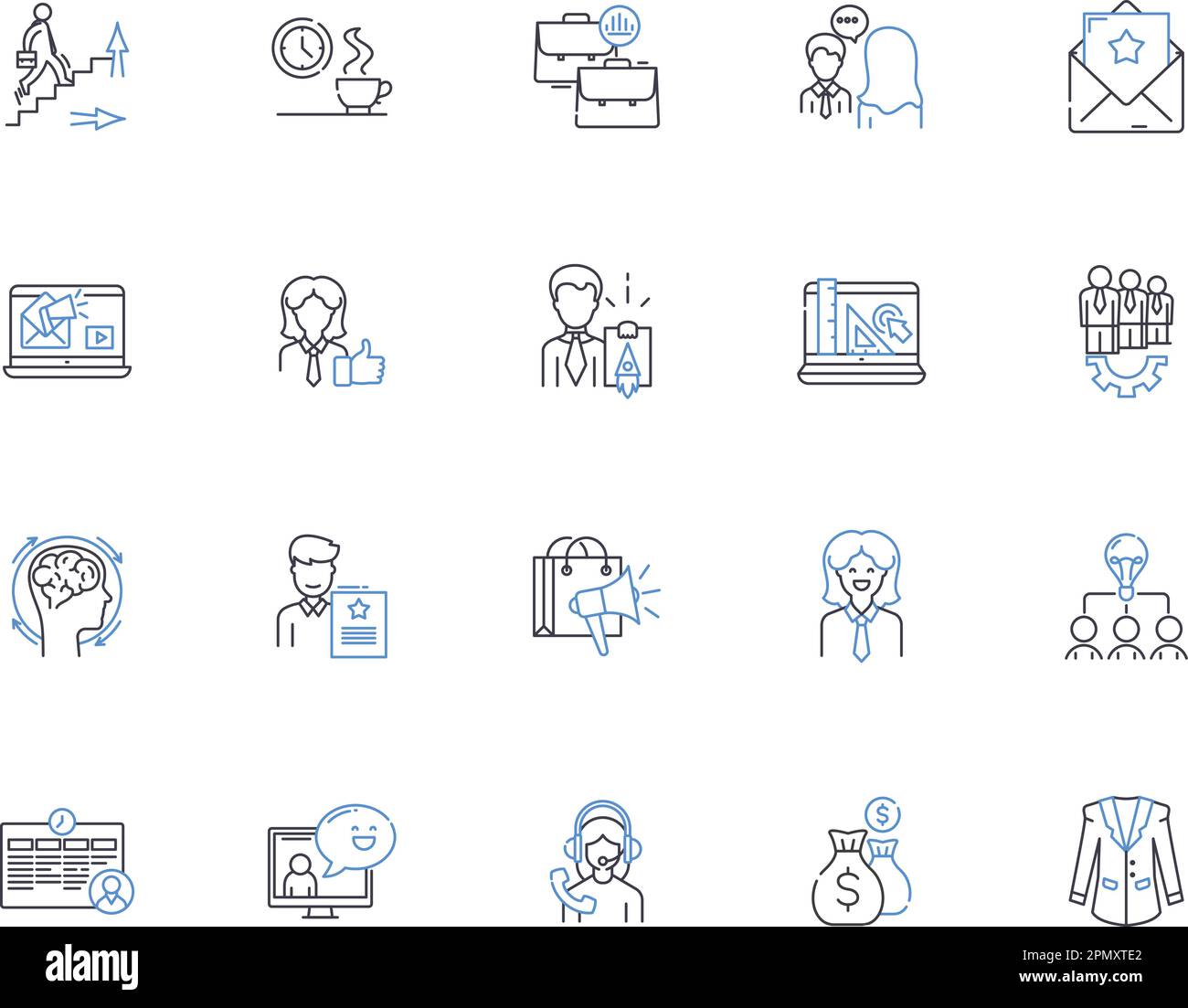 Business ethics outline icons collection. Integrity, Morality, Respect ...