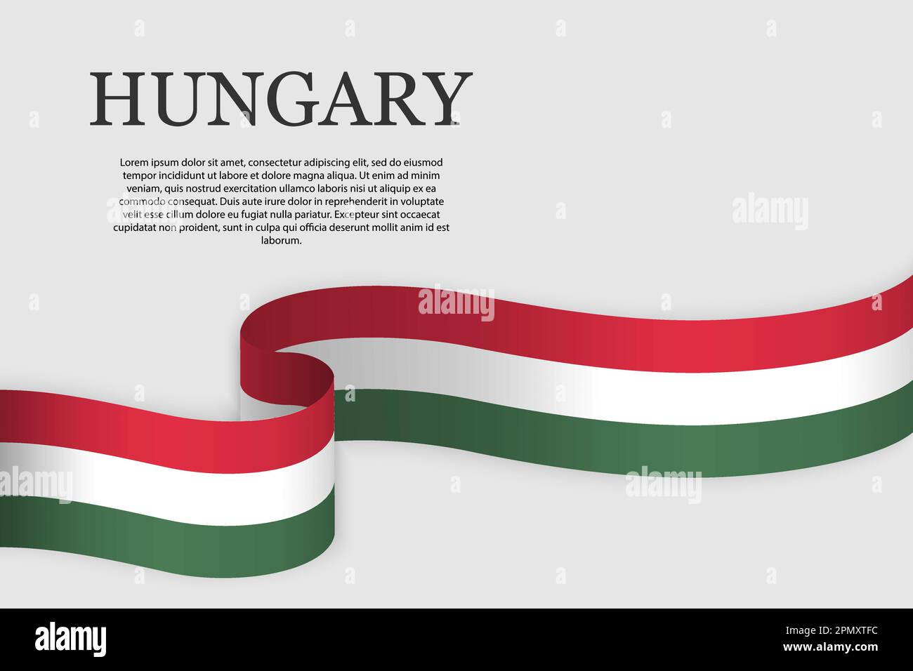 Ribbon flag of Hungary . Abstract background Stock Vector Image & Art ...