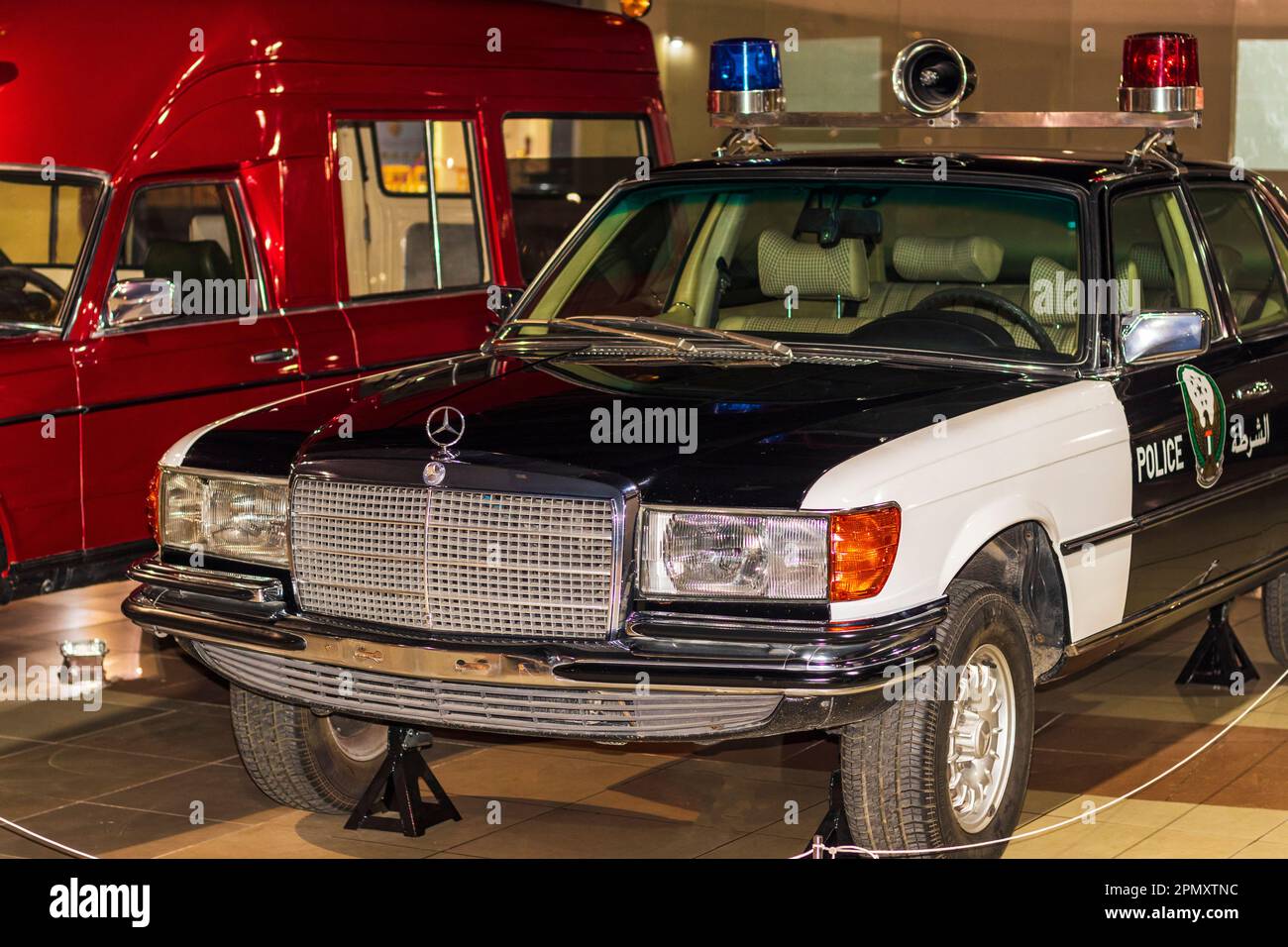 Sharjah, UAE - 01.29.2023 - Classic, retro, vintage emergency cars on ...