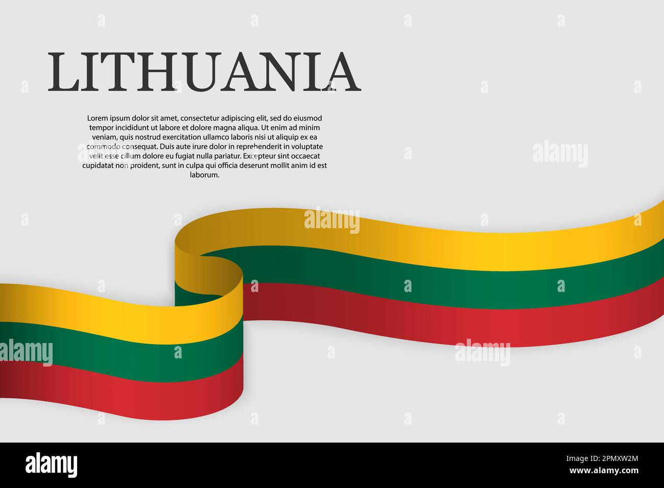 Ribbon flag of Lithuania . Abstract background Stock Vector Image & Art ...
