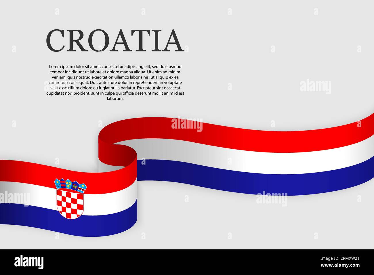 Ribbon flag of Croatia . Abstract background Stock Vector Image & Art ...