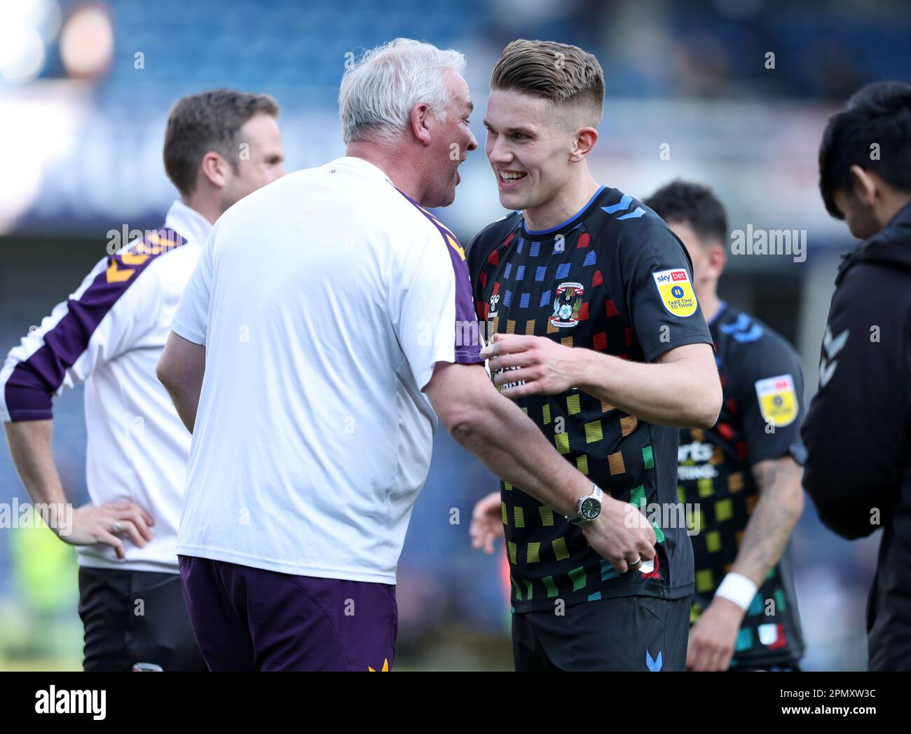 Coventry City's assistant manager Adi Viveash and Viktor Gyokeres on ...