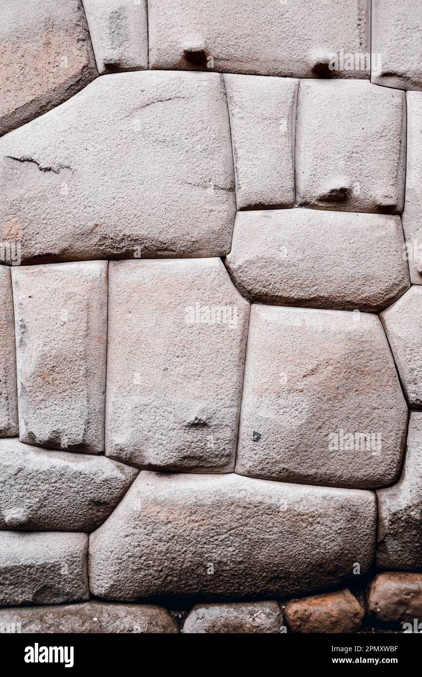 ancient Incas basement fragment from Cusco, Peru Stock Photo - Alamy