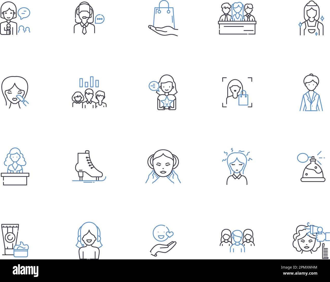 Girl outline icons collection. Girl, Female, Lady, Maiden, Daughter ...