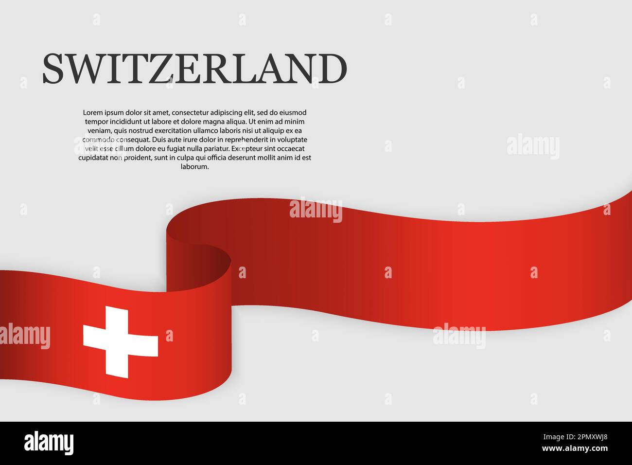 Ribbon flag of Switzerland . Abstract background Stock Vector Image ...