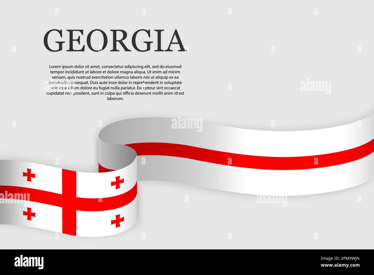 Ribbon flag of Georgia . Abstract background Stock Vector Image & Art ...