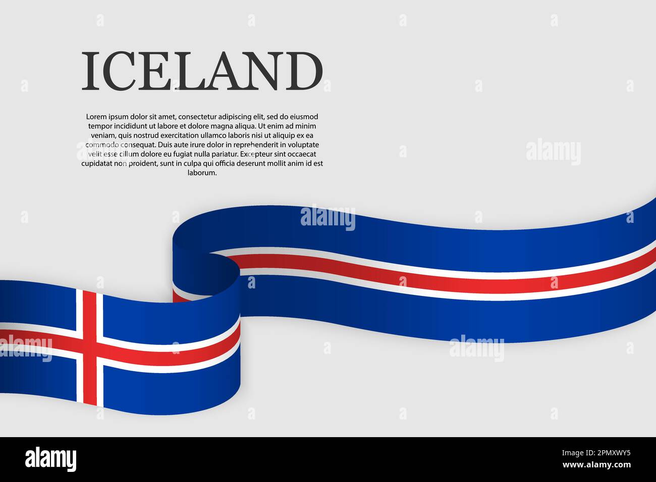 Ribbon flag of Iceland . Abstract background Stock Vector Image & Art ...