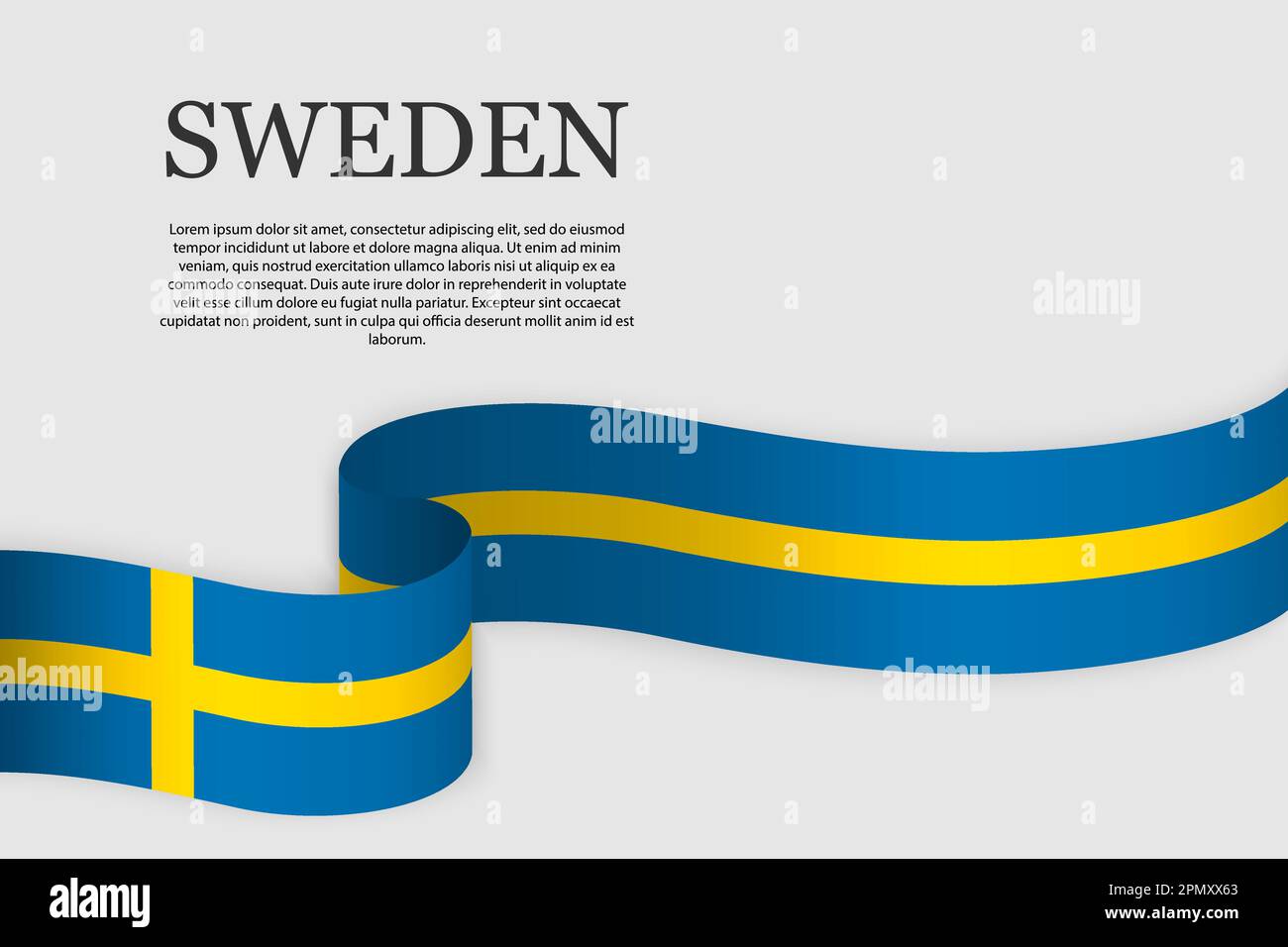 Ribbon flag of Sweden . Abstract background Stock Vector Image & Art ...
