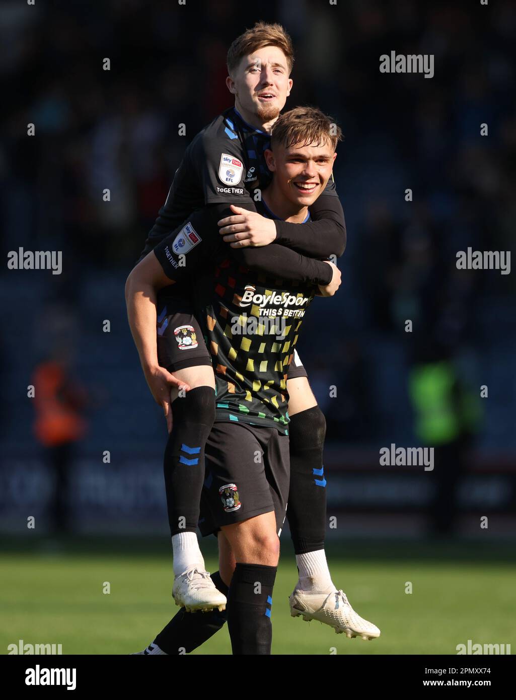 (left to right) Coventry City's Josh Eccles and Callum Doyle celebrate ...