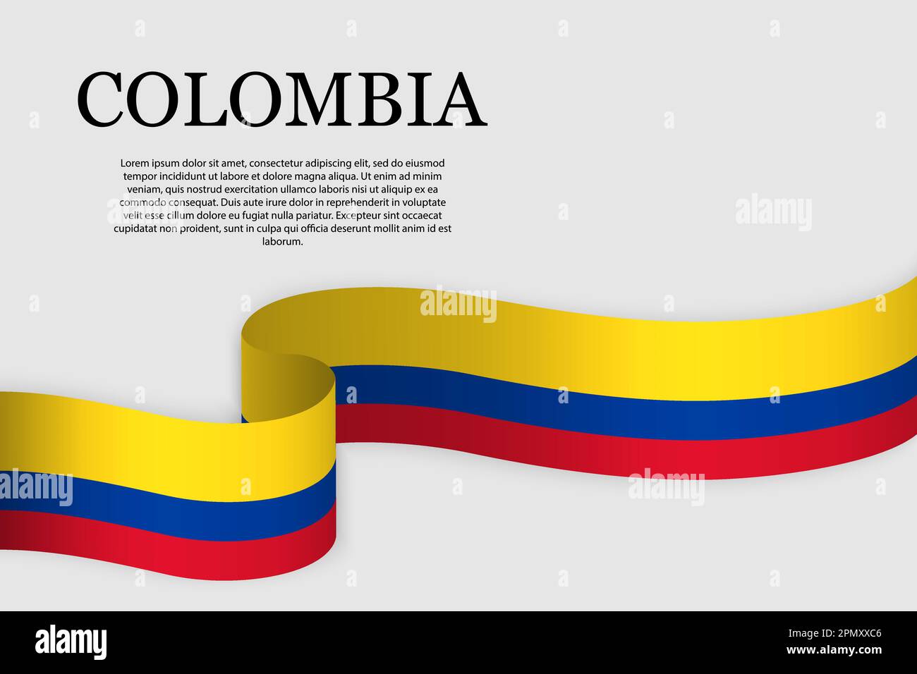 Ribbon flag of Colombia. Abstract background Stock Vector Image & Art ...