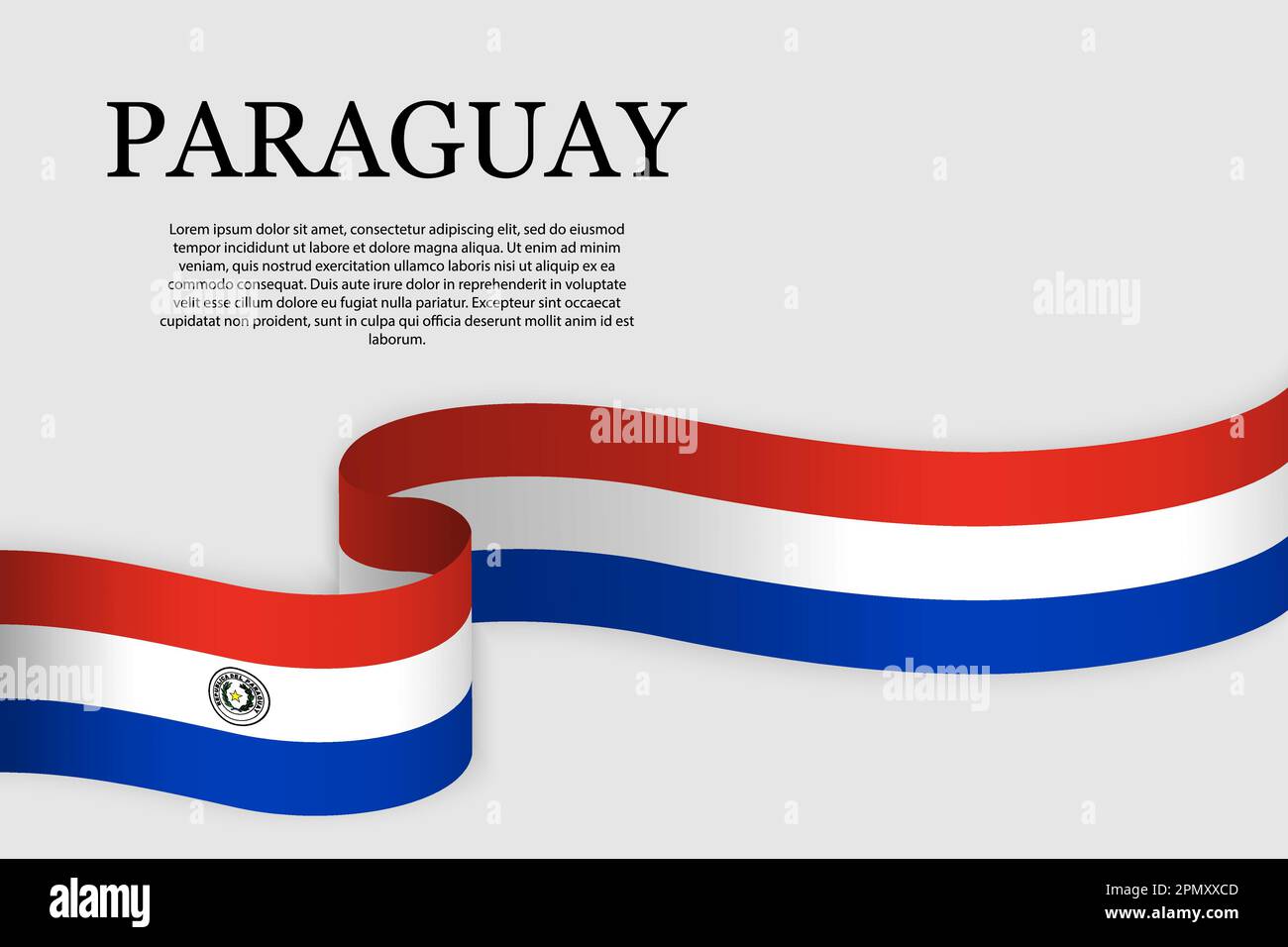 Ribbon flag of Paraguay. Abstract background Stock Vector Image & Art ...
