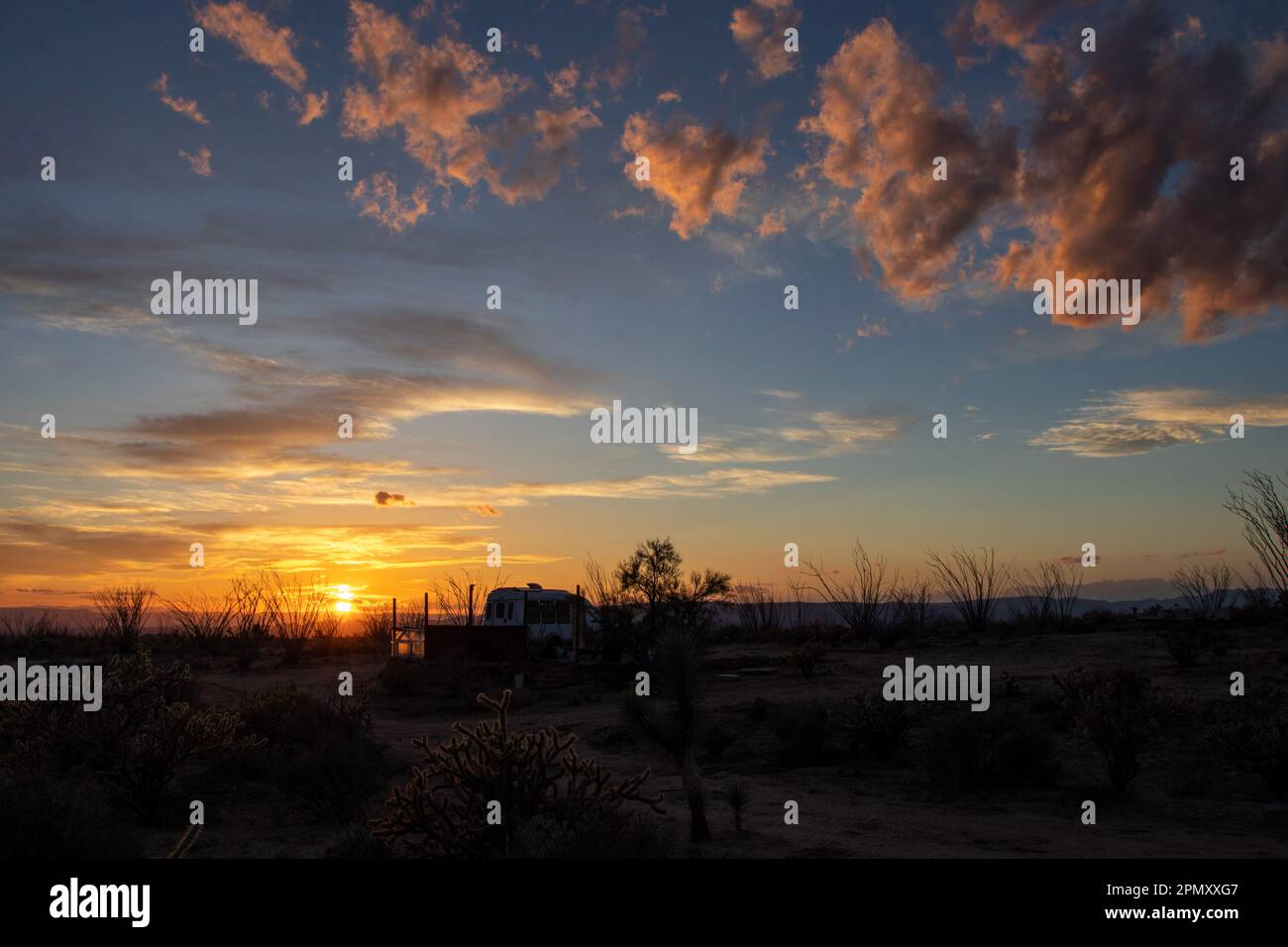 Golden hour desert landscape hi-res stock photography and images - Alamy
