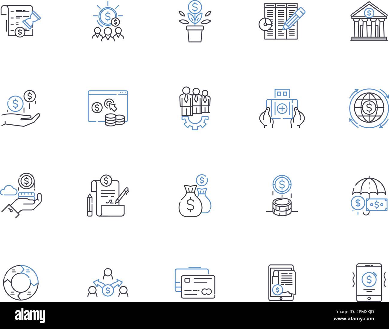 Credit card outline icons collection. Card, Credit, Debit, Bank, VISA ...