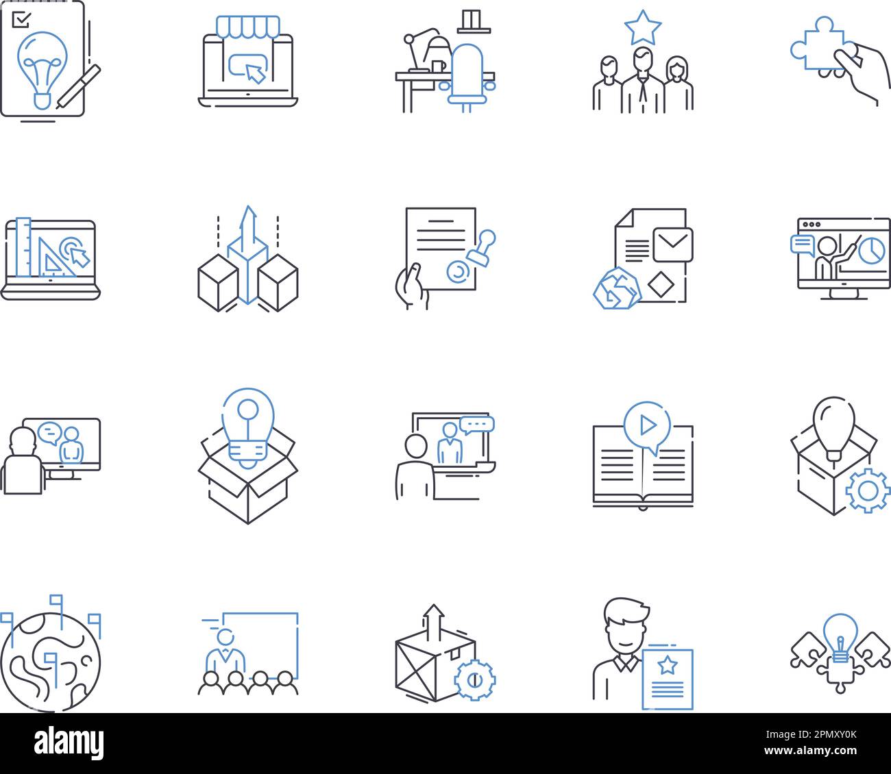 Marketing and business outline icons collection. Marketing, Business ...