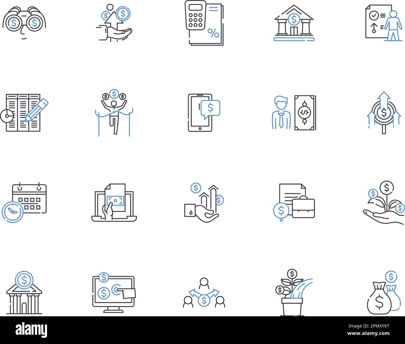 Credit outline icons collection. Credit, Loans, Cards, Banking, Score ...