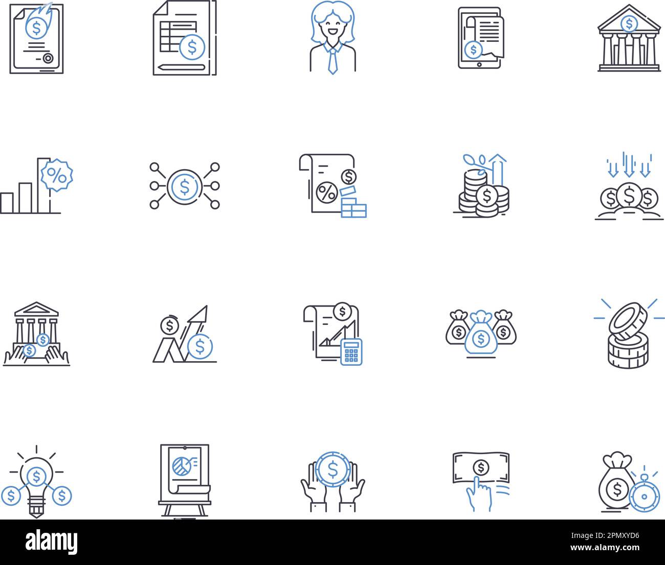 Credit outline icons collection. Credit, Loans, Cards, Banking, Score ...