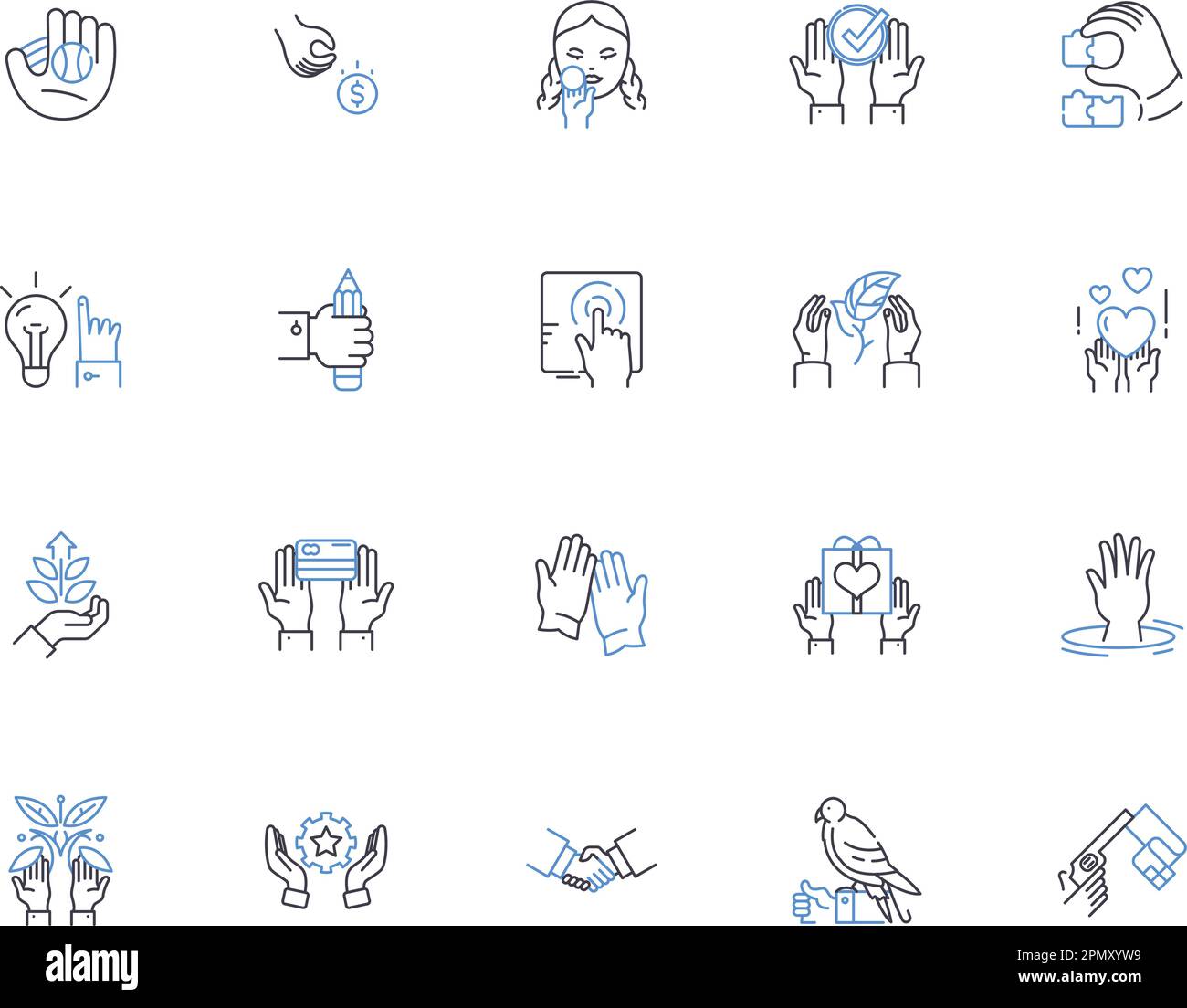 Growth outline icons collection. Expansion, Advancement, Increase ...