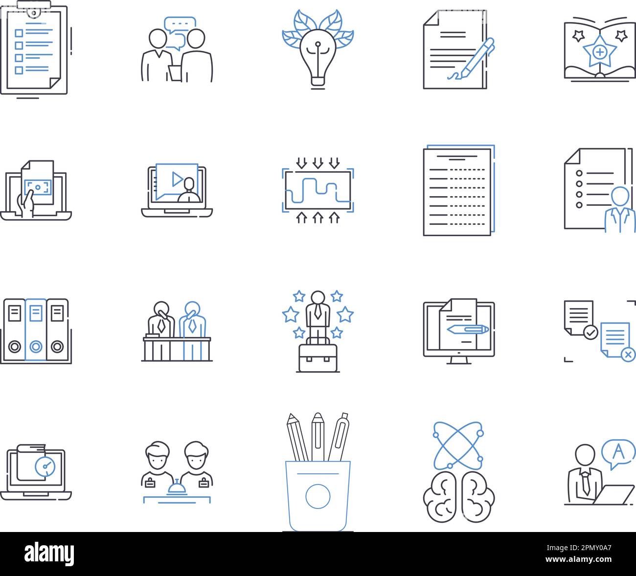 Balanced scorecard outline icons collection. Scorecard, Balanced ...