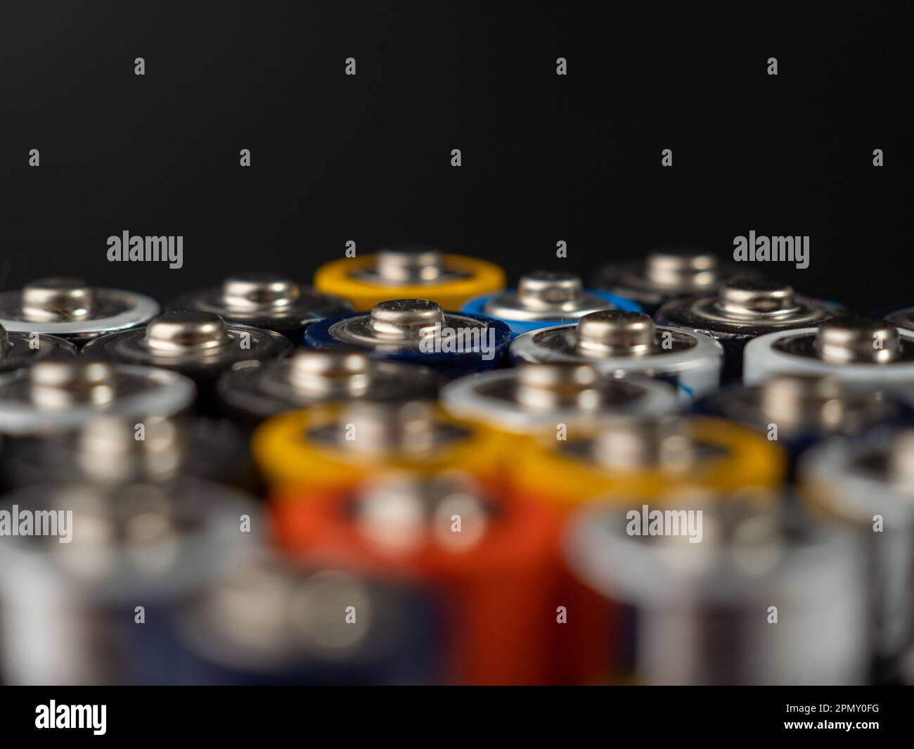 Batteries are alkaline. selective focus. The concept of energy sources ...