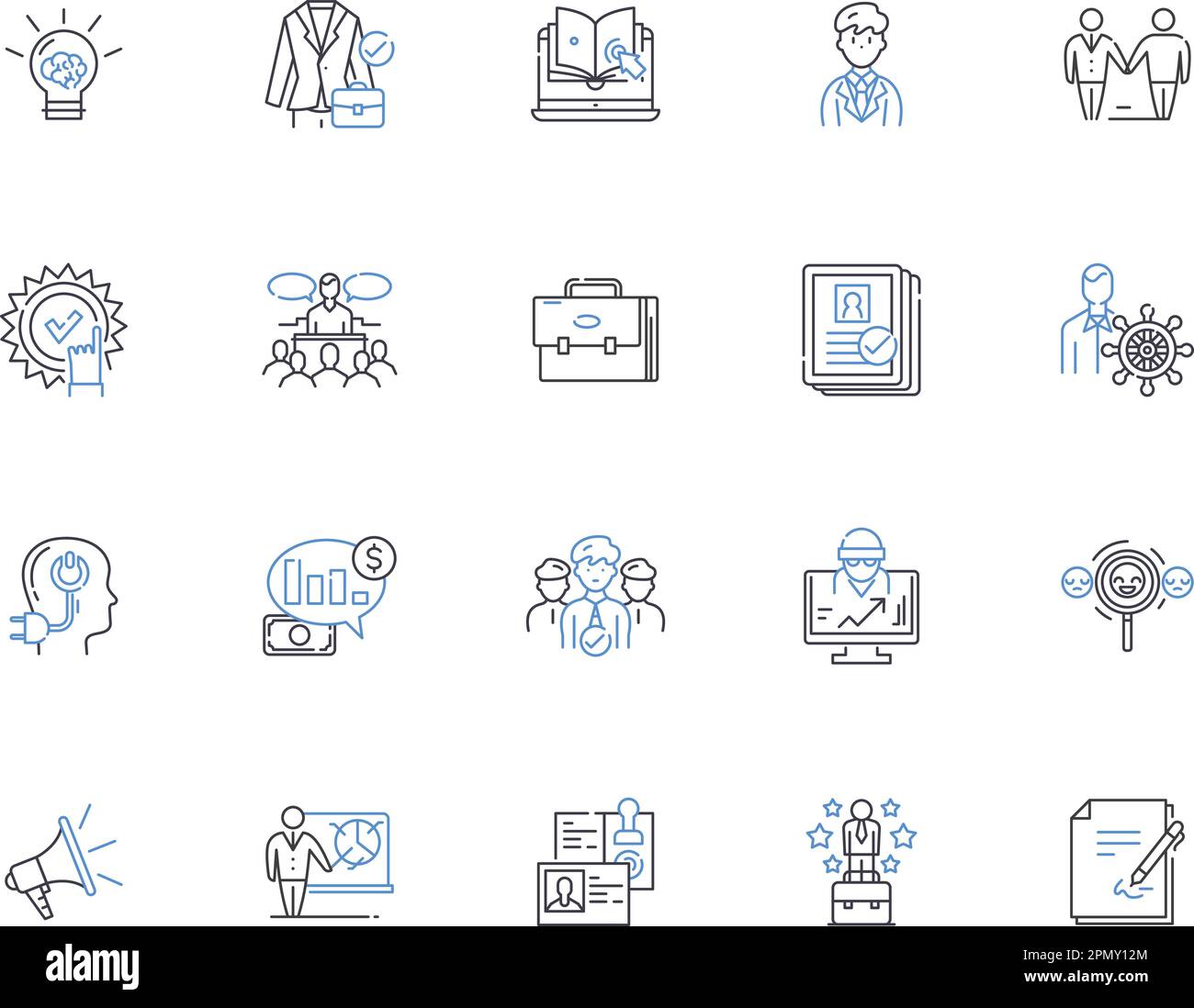 Business research outline icons collection. Business, Research, Market ...