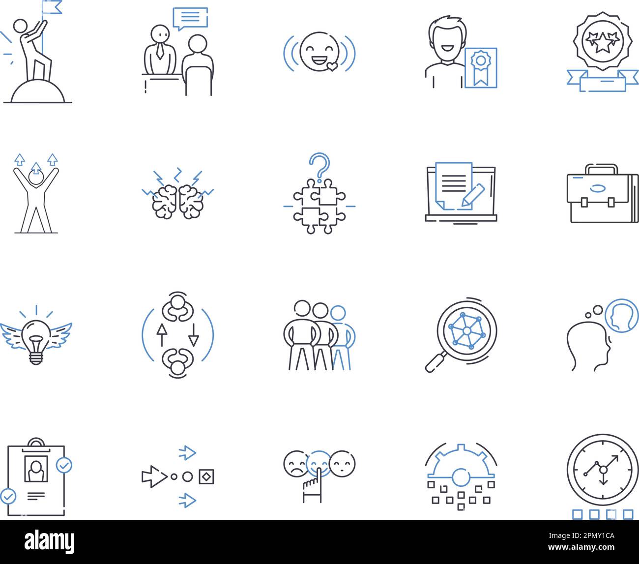 Corporation achievments outline icons collection. Achievements, Success ...