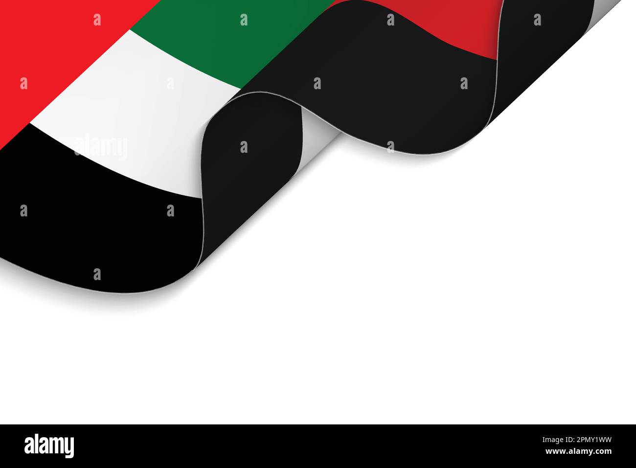 Background with Waving flag of United Arab Emirates Stock Vector Image ...