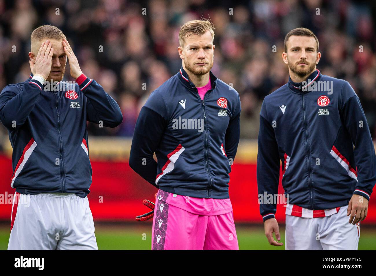 Herning, Denmark. 14th, April 2023. Goalkeeper Nico Mantl (40) of ...