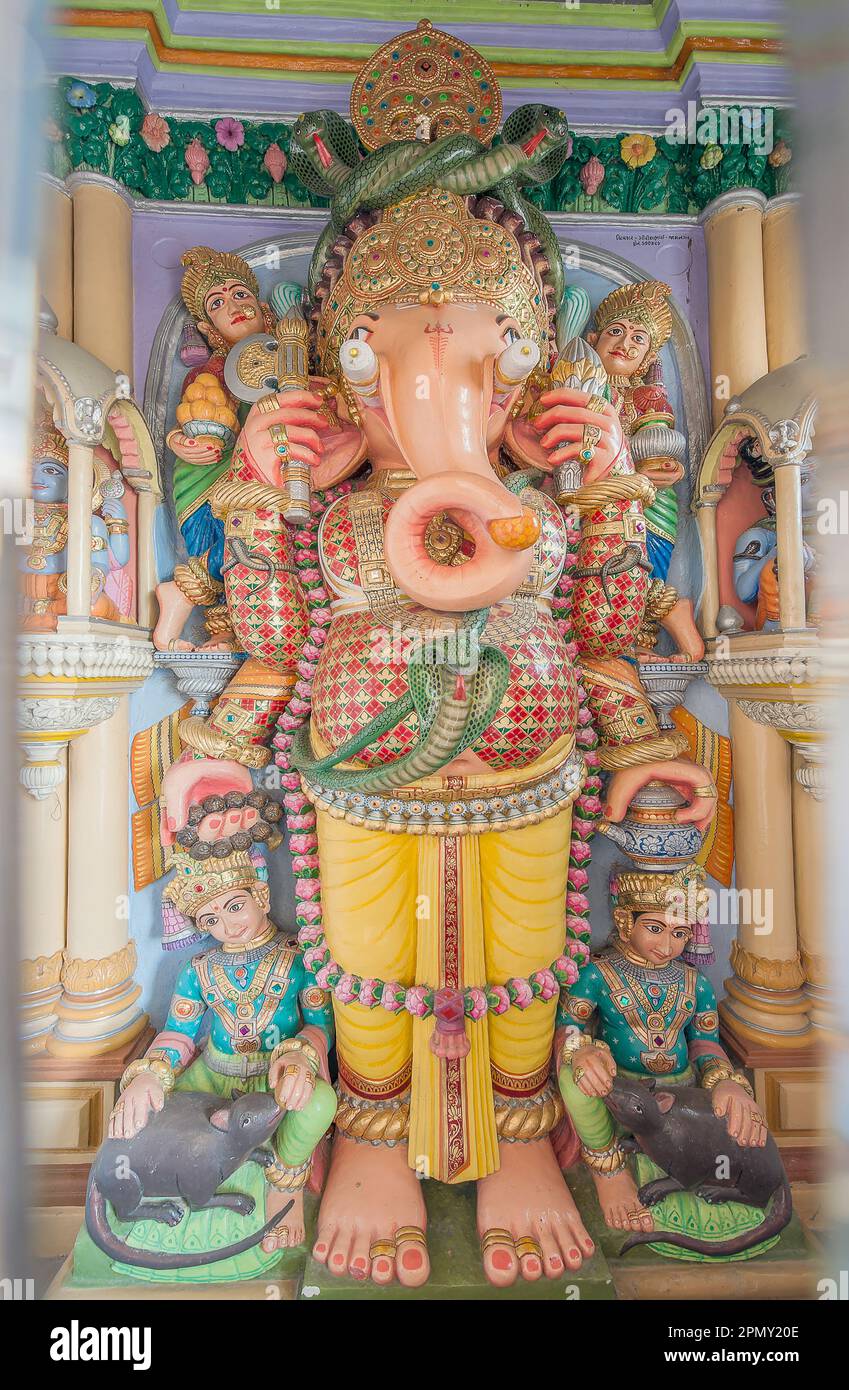 01 07 2009 Statue of Ganesh or Ganpati at Old Swaminarayan temple ...