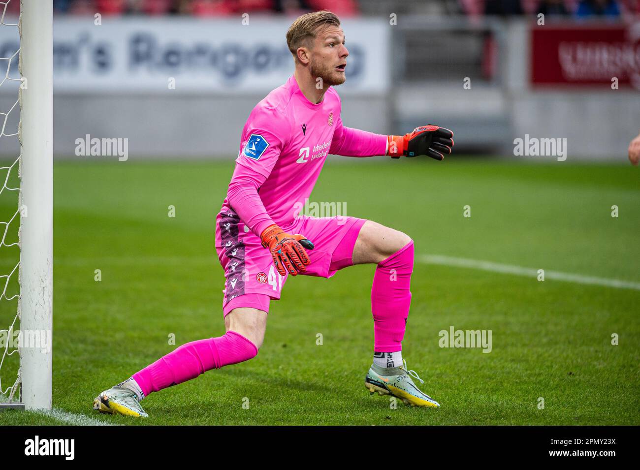 Herning, Denmark. 14th, April 2023. Goalkeeper Nico Mantl (40) of ...