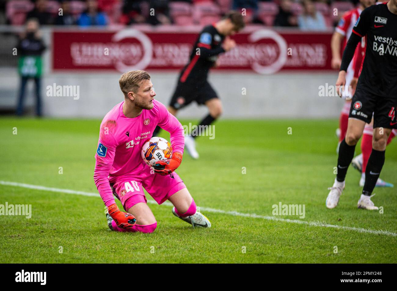 Herning, Denmark. 14th, April 2023. Goalkeeper Nico Mantl (40) of ...