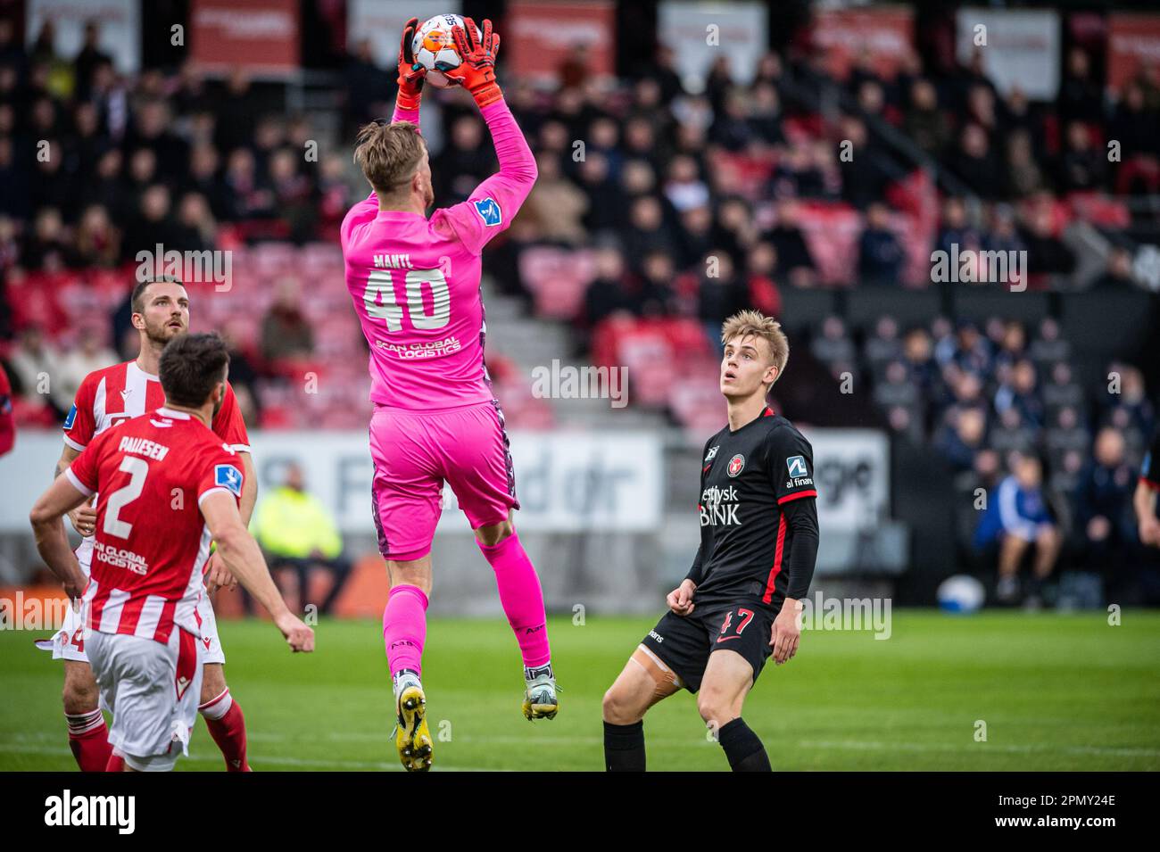 Herning, Denmark. 14th, April 2023. Goalkeeper Nico Mantl (40) of ...