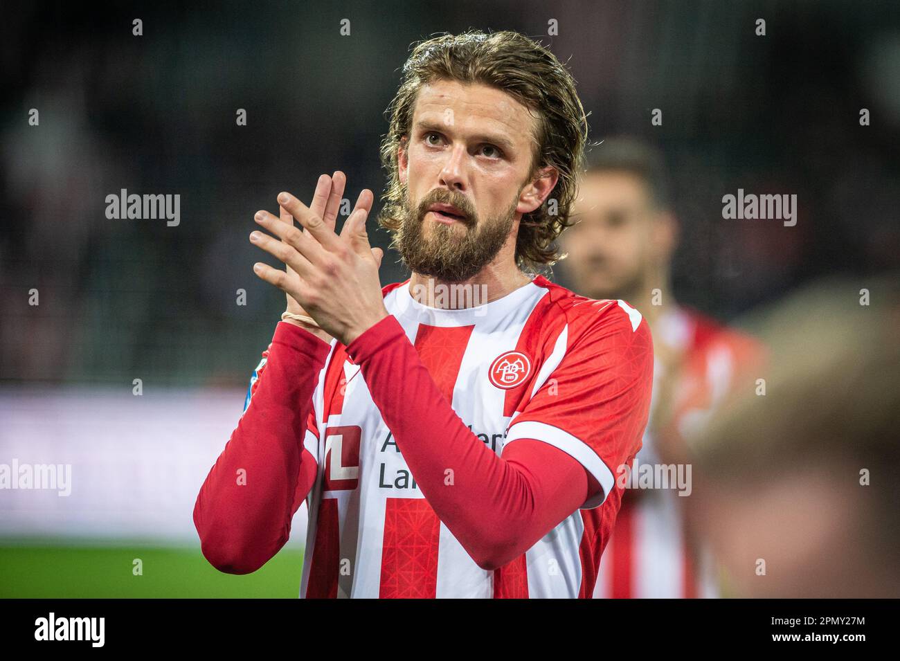 Herning, Denmark. 14th, April 2023. Lucas Andersen of Aalborg Boldklub ...