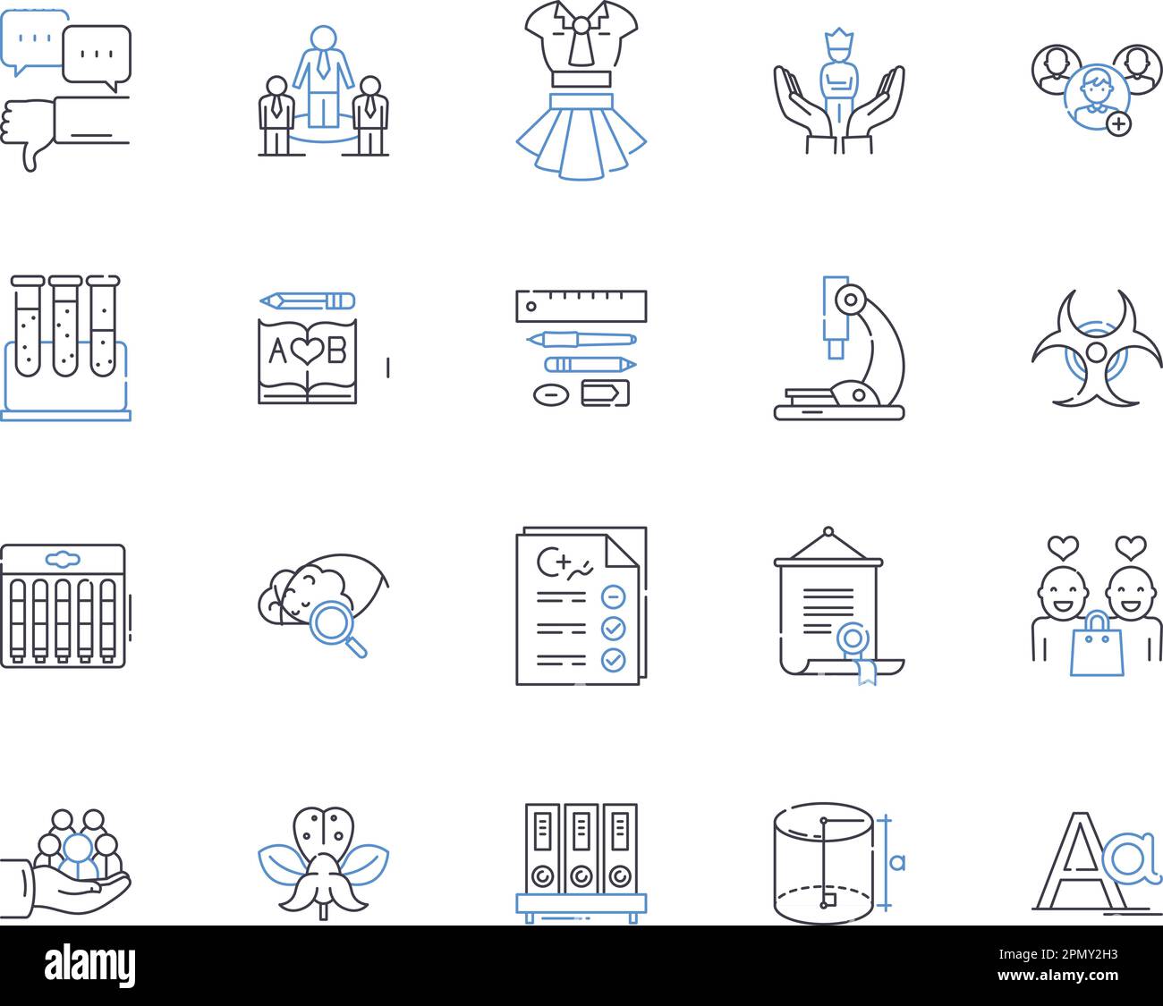 Professional education outline icons collection. Professional ...