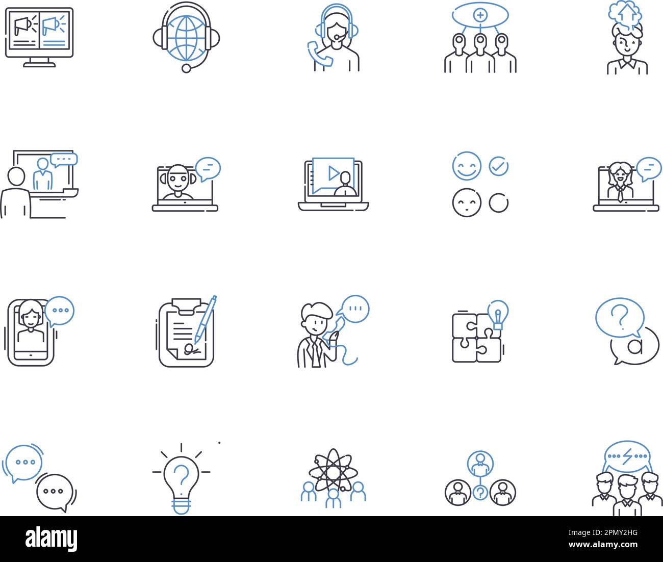 Questions and asnwers outline icons collection. Questions, Answers, Queries, Replies, Quizzes ...