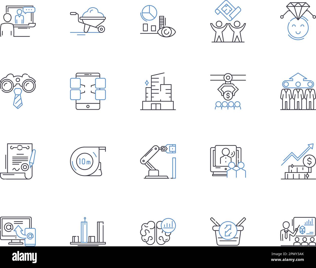 Factory production outline icons collection. Manufacture, Factory ... Factory production outline icons collection. Manufacture, Factory ...