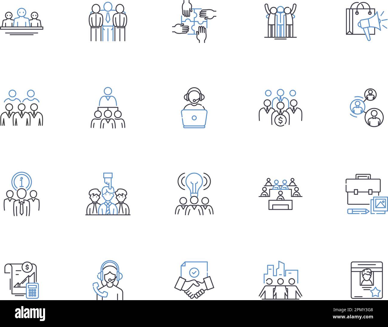 Franchise business outline icons collection. Franchise, Business ...