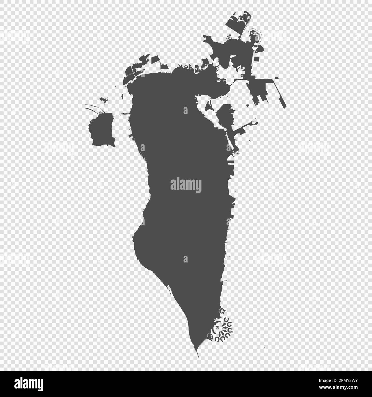 High detailed isolated map - Bahrain Stock Vector Image & Art - Alamy