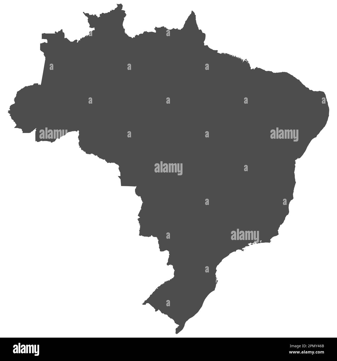 High detailed isolated map - Brazil Stock Vector Image & Art - Alamy