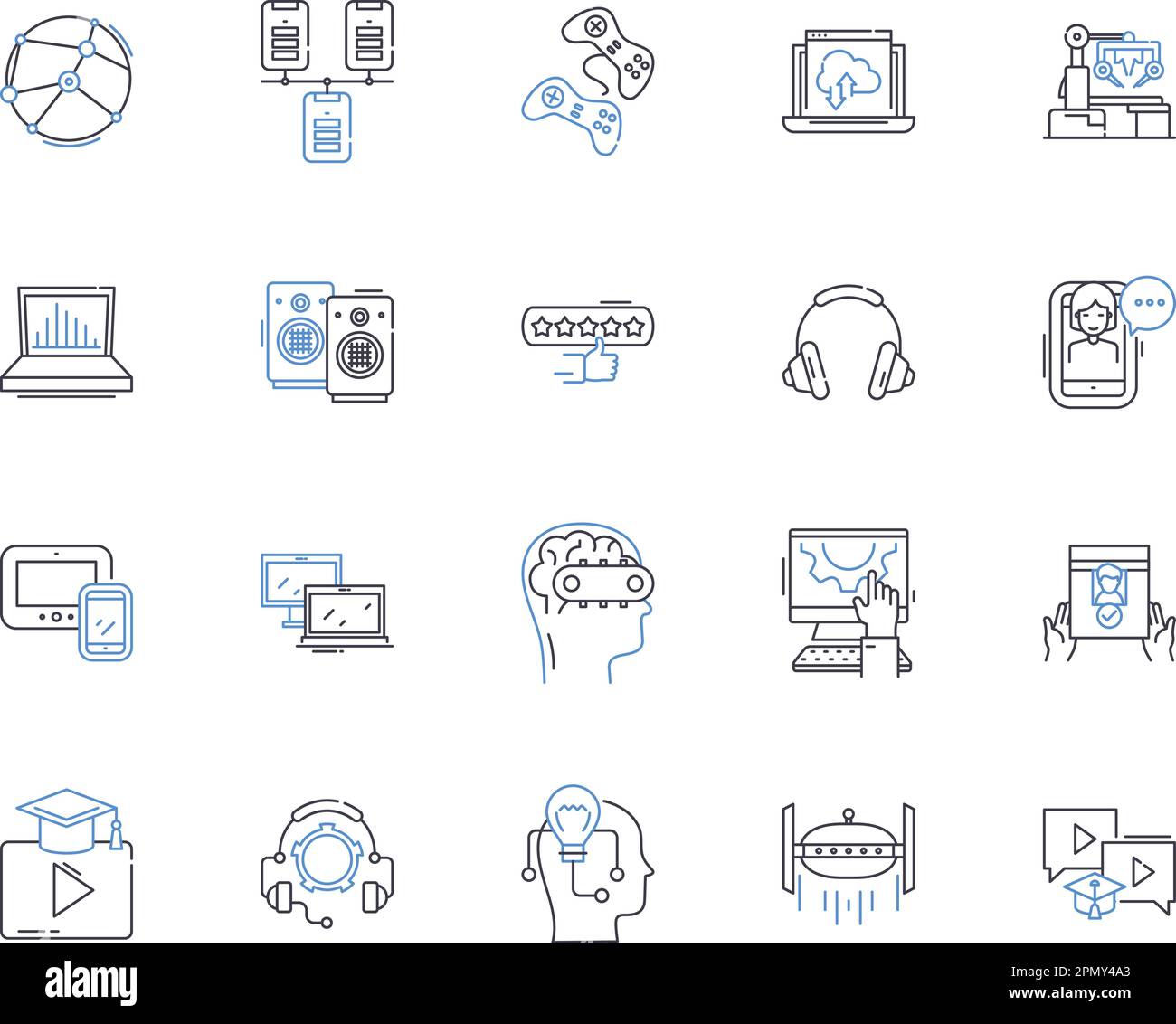 Appliances and computers outline icons collection. Appliances ...