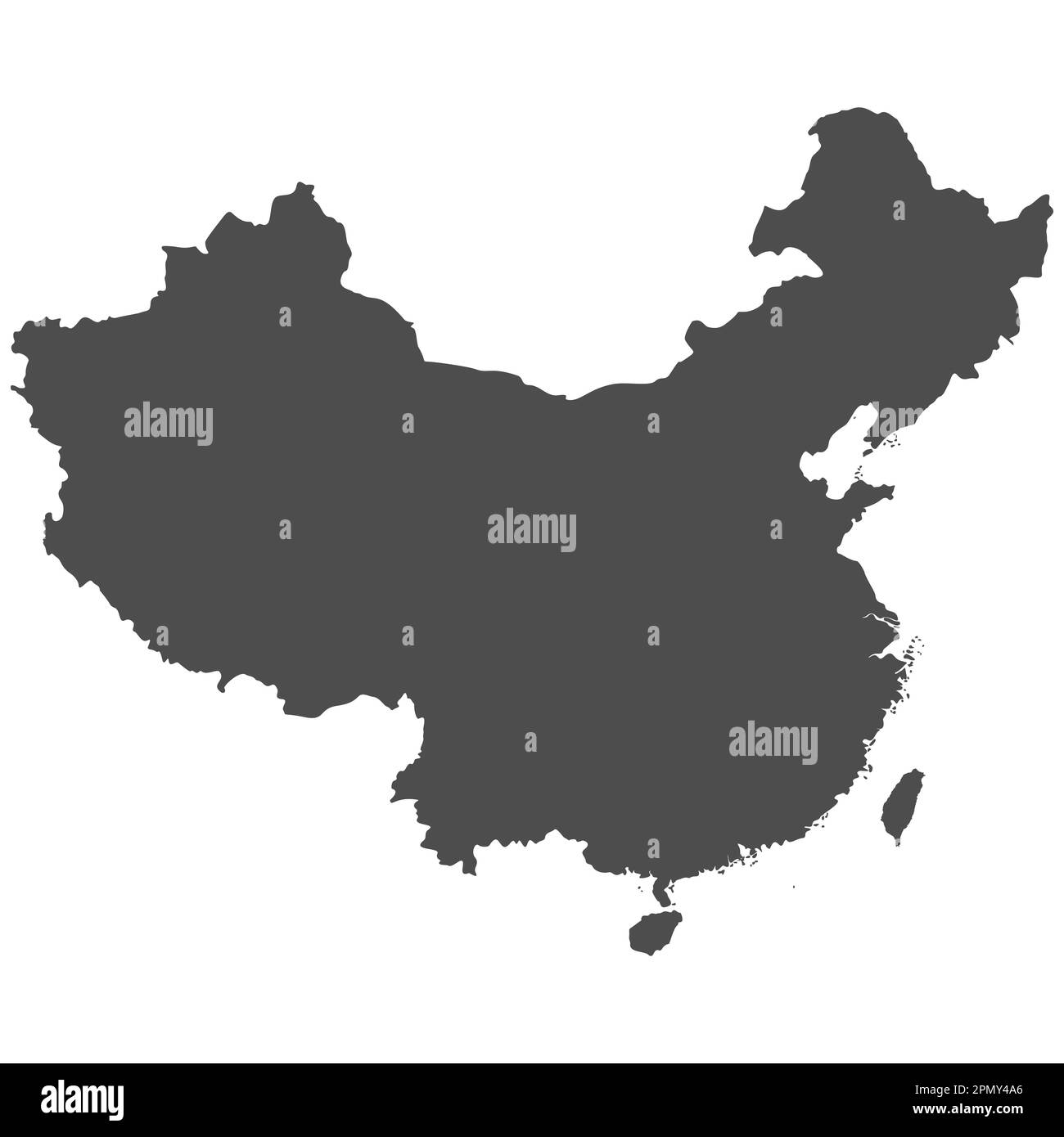 High detailed isolated map - China Stock Vector Image & Art - Alamy