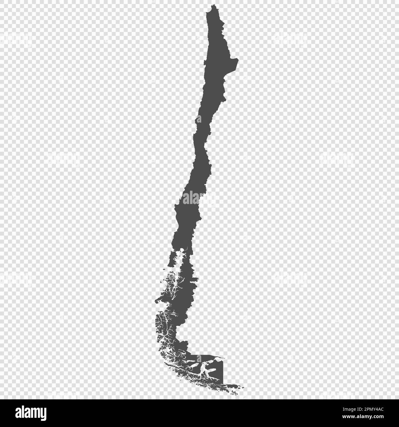 High detailed isolated map - Chile Stock Vector Image & Art - Alamy