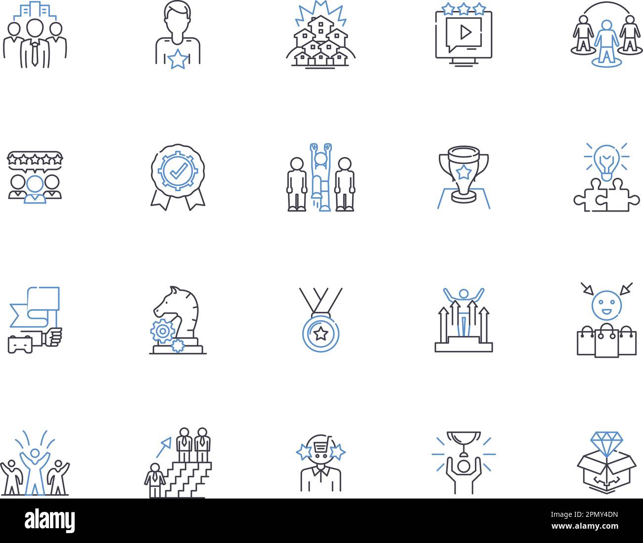 Competition outline icons collection. Contest, Showdown, Race, Clash ...