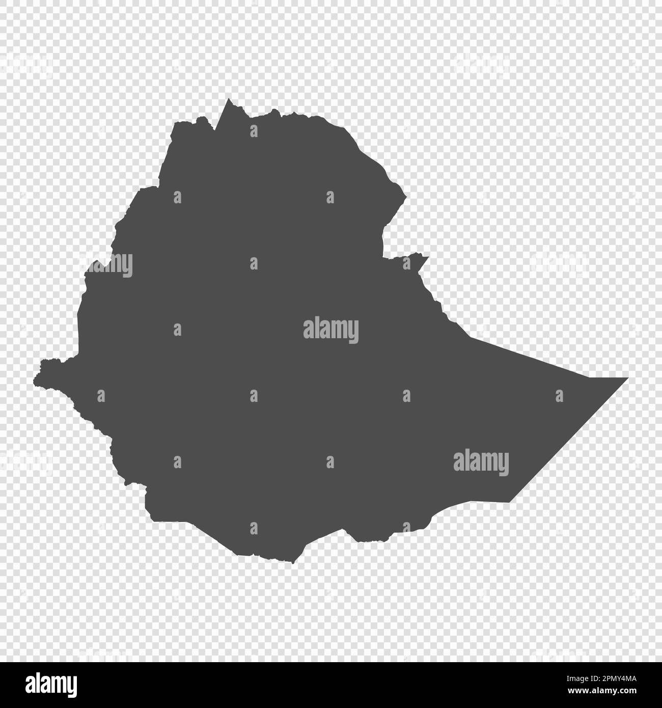 High detailed isolated map - Ethiopia Stock Vector Image & Art - Alamy
