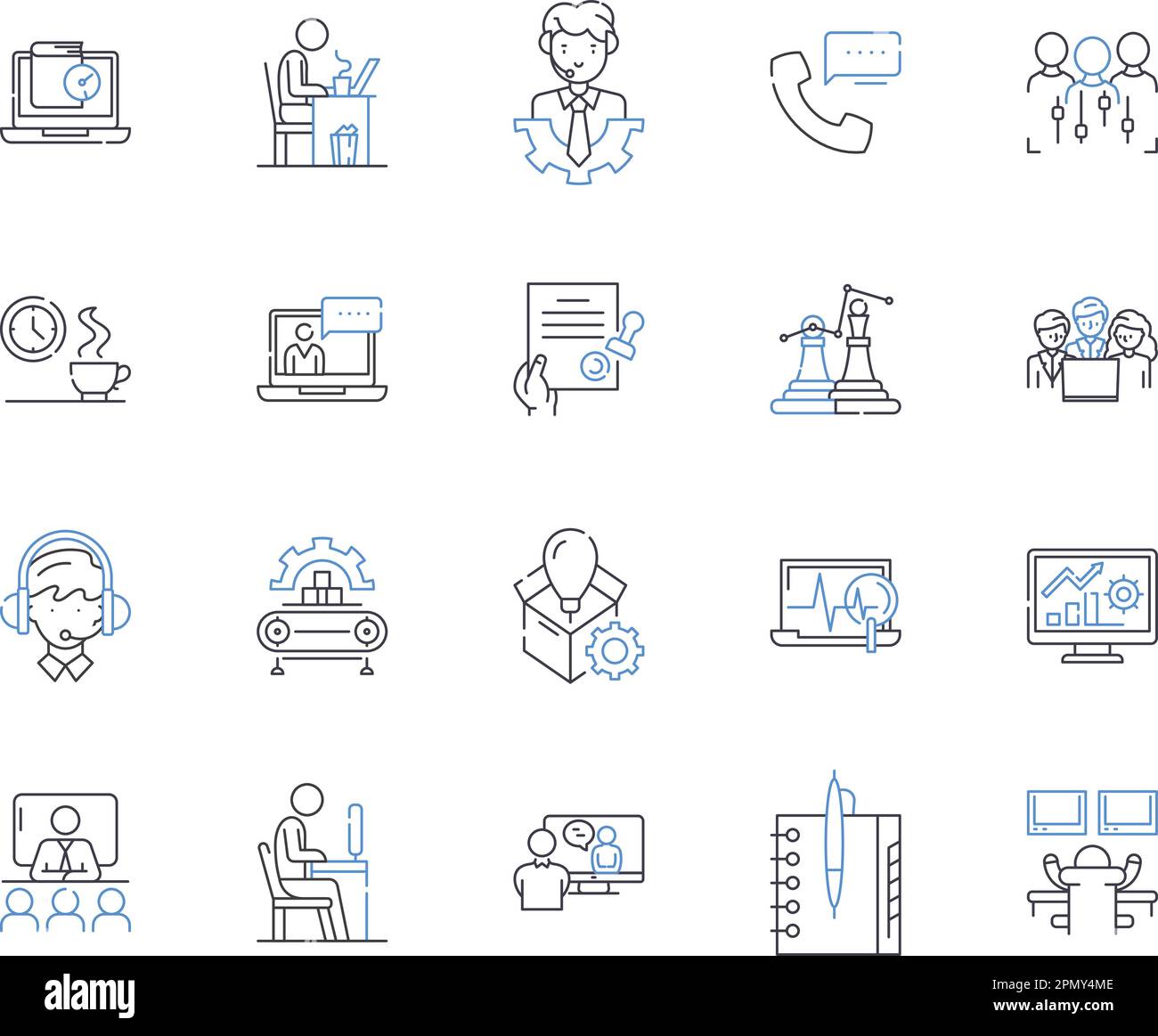 Working enterprise outline icons collection. Enterprise, Working ...