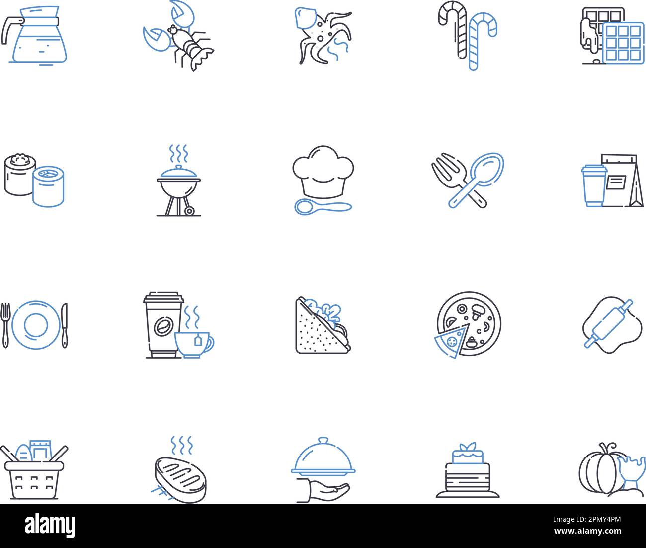 Cooking restaurant outline icons collection. cooking, restaurant ...