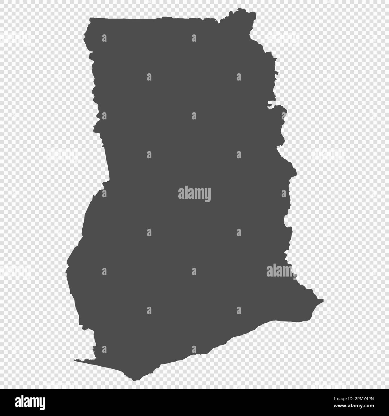 High detailed isolated map - Ghana Stock Vector Image & Art - Alamy